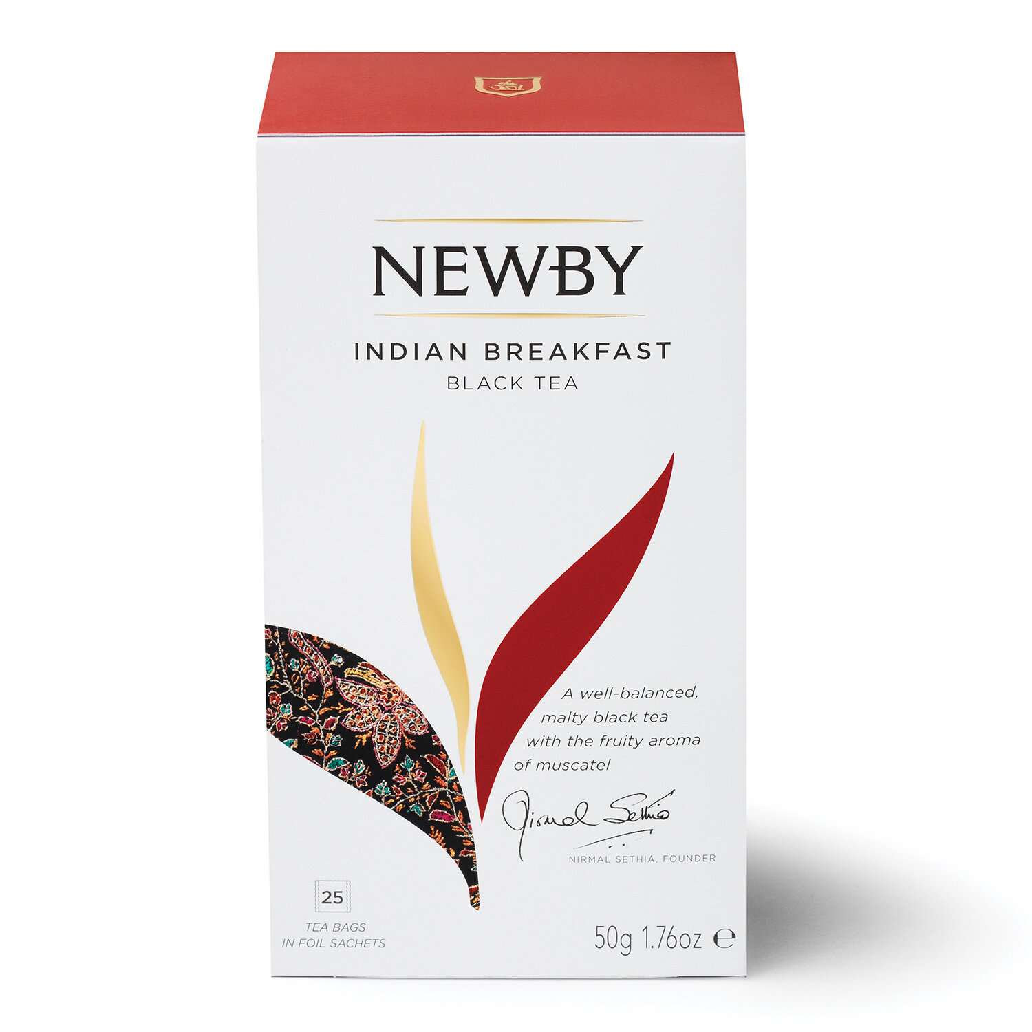 Чай Newby "Индийский Завтрак", черный, пакетированный, 1/50 г