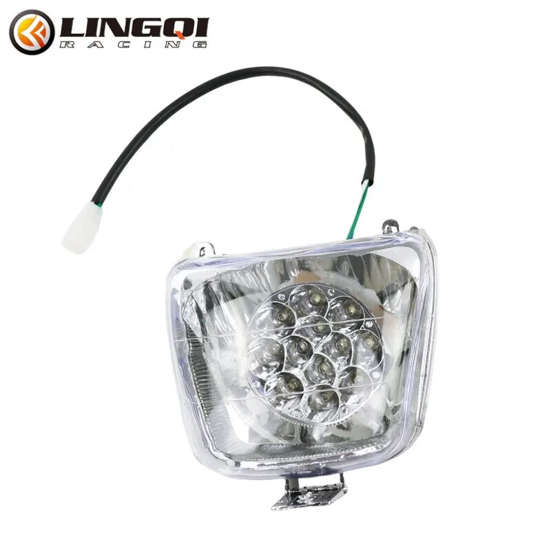 LING QI мотоциклетная фара, водонепроницаемая, дальнего и ближнего света, светодиодная фара для бездорожья, квадроцикла, электрического велосипеда, аксессуары для пит-байка LED Headlight