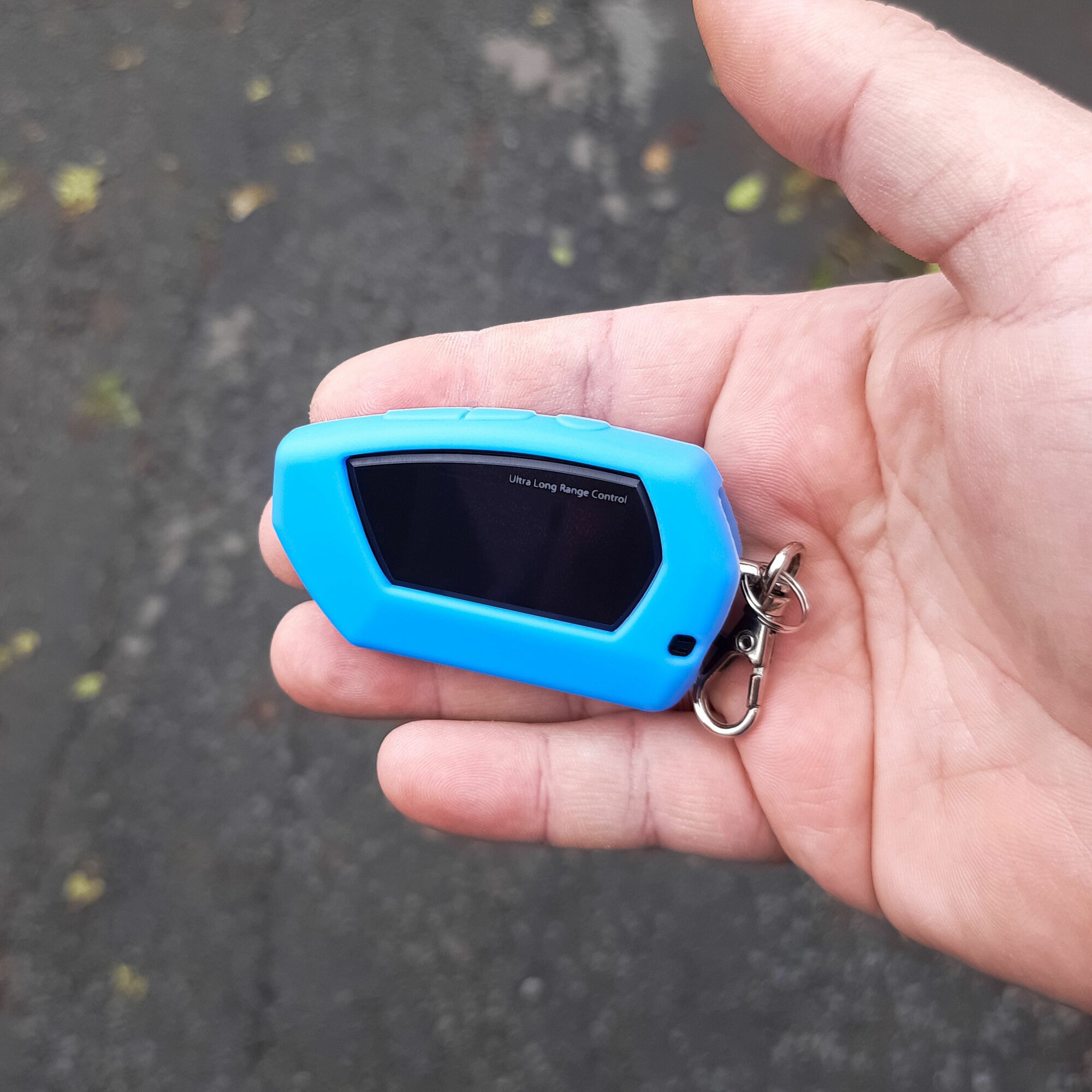 Чехол для брелка Pandora D027, Силиконовый Голубой