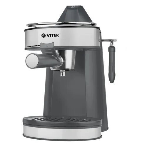 Кофеварка Vitek VT-1524, рожковая, серый