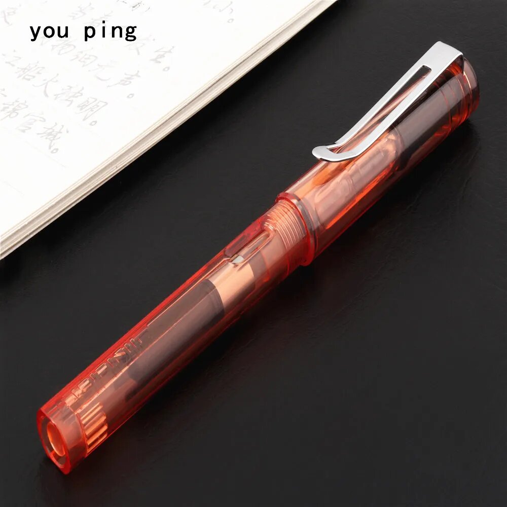 Перьевая ручка Jinhao 280 1.5mm, Transparent red
