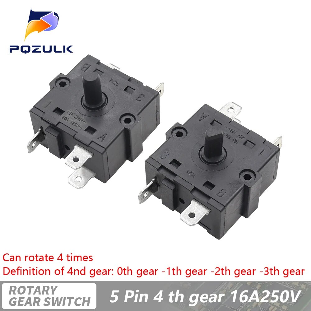 Переключатель PQZULK 5 Pin 4 gear 16A 250V