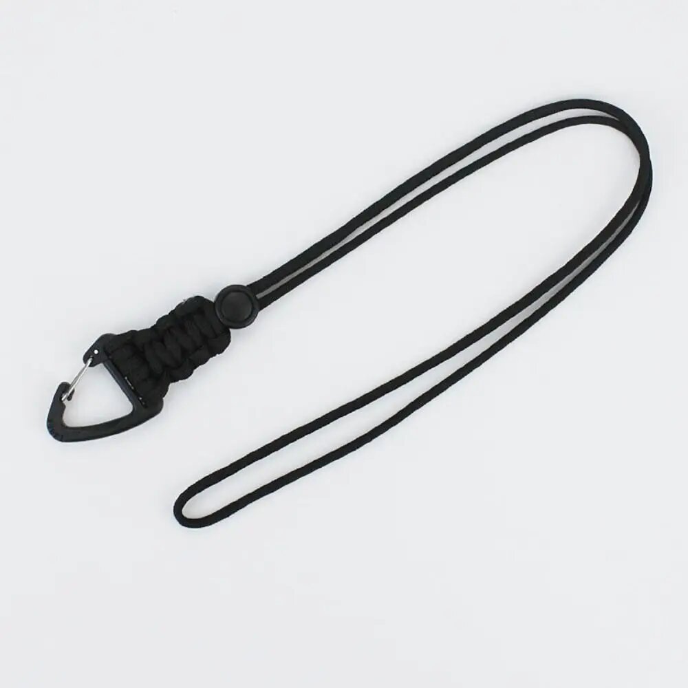 Парашютный шнур с карабином Черный, black-46CM