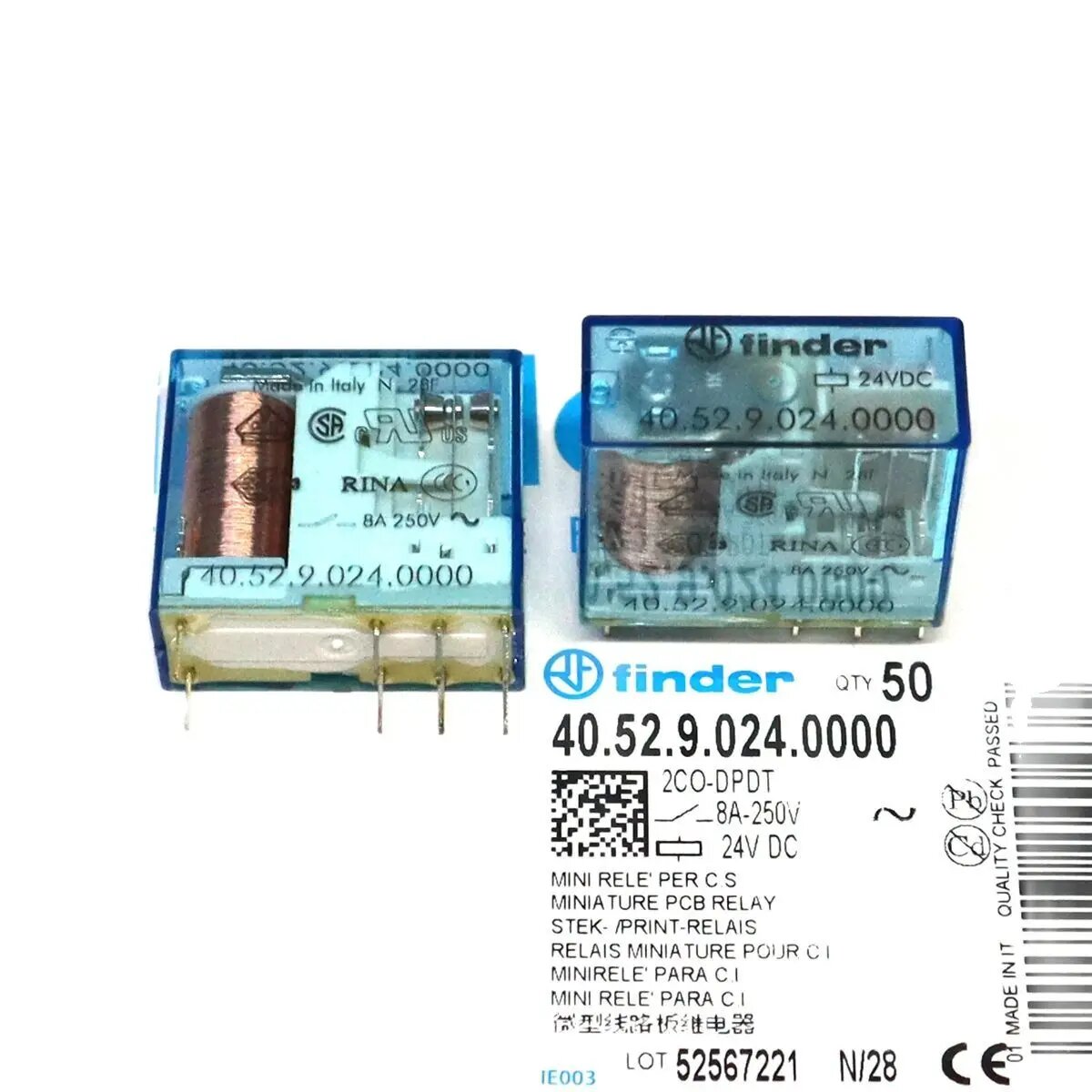 Интерфейсный модуль 40,5, 95,05, электромеханическое реле, 2CO 10A, AgNi, 12В, IP20