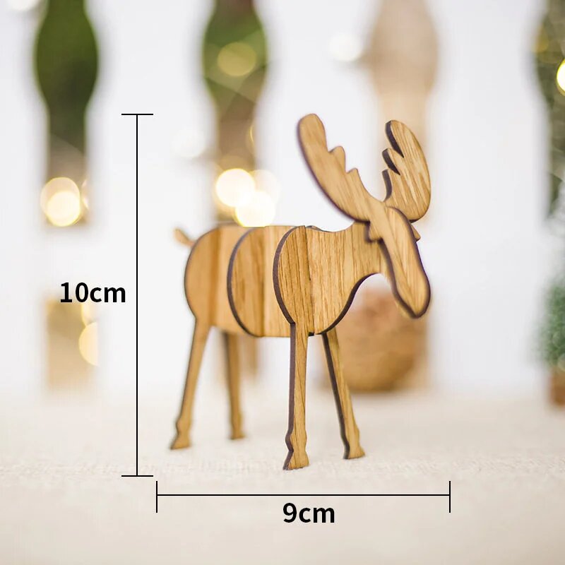 Деревянные фигурки оленей A-2