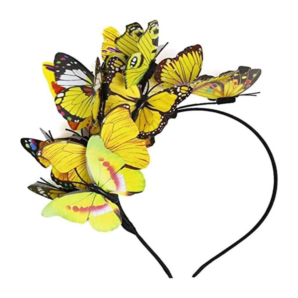 Fairy Butterfly Fascinators for Cosplay Party Wedding Festivals Girls Bridal Butterfly Headband Flora-Fairy Headwear
