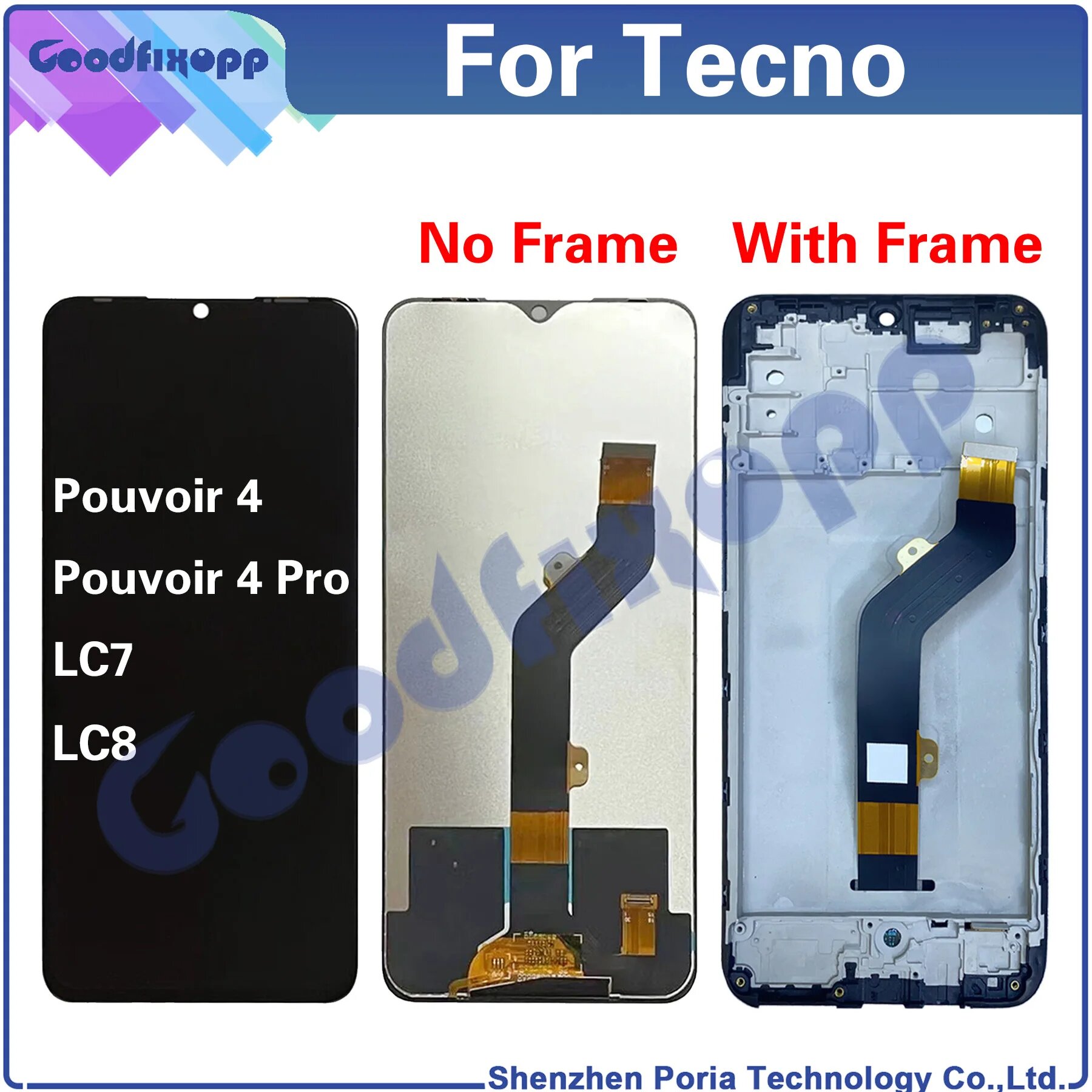 Для Tecno Pouvoir 4 Pro LC7 LC8 Pouvoir4Pro Pouvoir4 ЖК-дисплей, дигитайзер сенсорного экрана в сборе, запасные части, замена