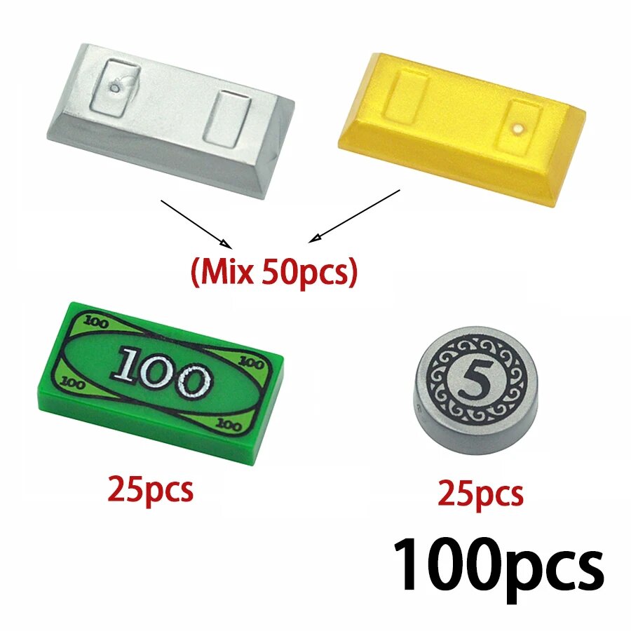 Конструктор мигуба Городские сокровища Mix 100pcs