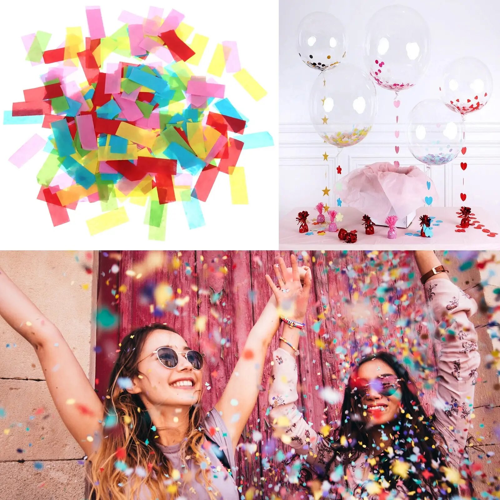 Конфетти «Прямоугольники цветные» 18 г, бумага, для праздников и декора