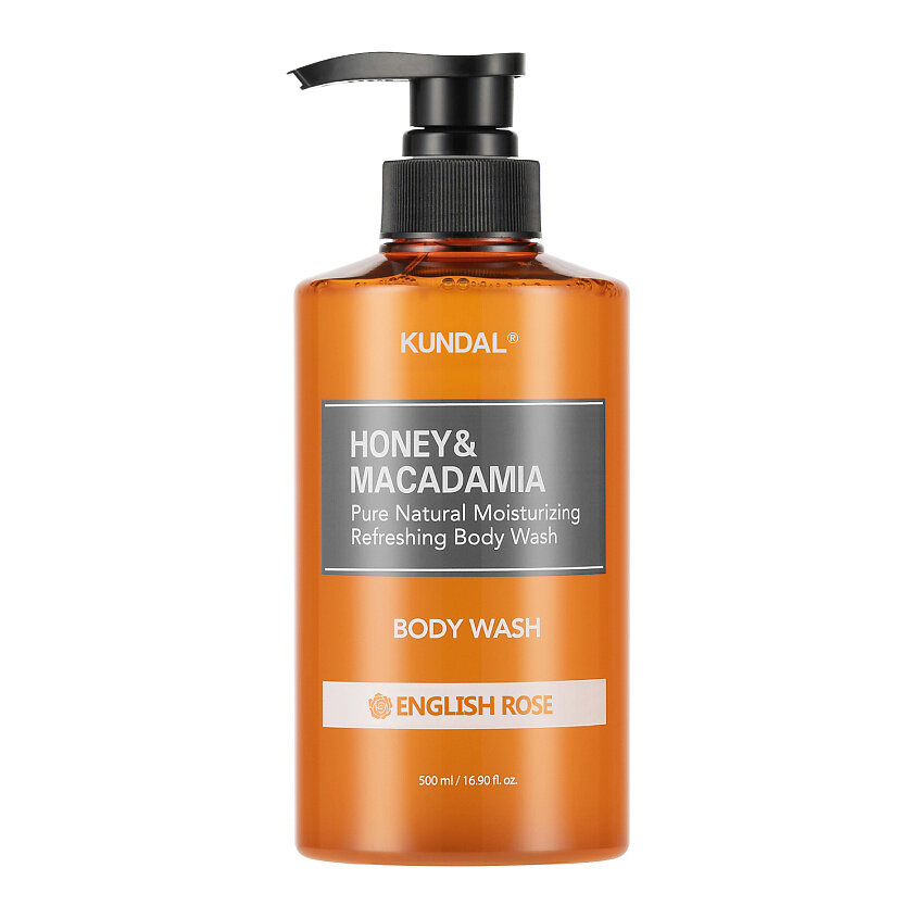 KUNDAL Гель для душа Английская роза Honey & Macadamia Body Wash, 500 мл