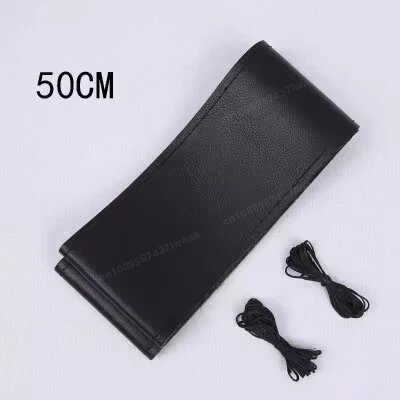 40 см, 42 см, 45 см, 47 см, 50 см, автобус, грузовик, автомобиль, очень большой чехол на руль, искусственная кожа, оплетка на руль автомобиля, прочный 50CM-Black