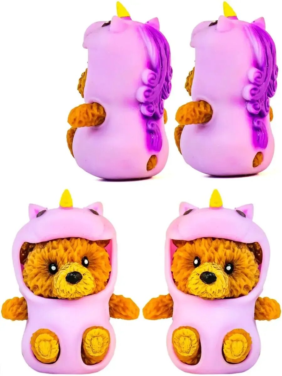 Фигурки игрушки мишка резиновый Медведь тянучки / 2 шт.