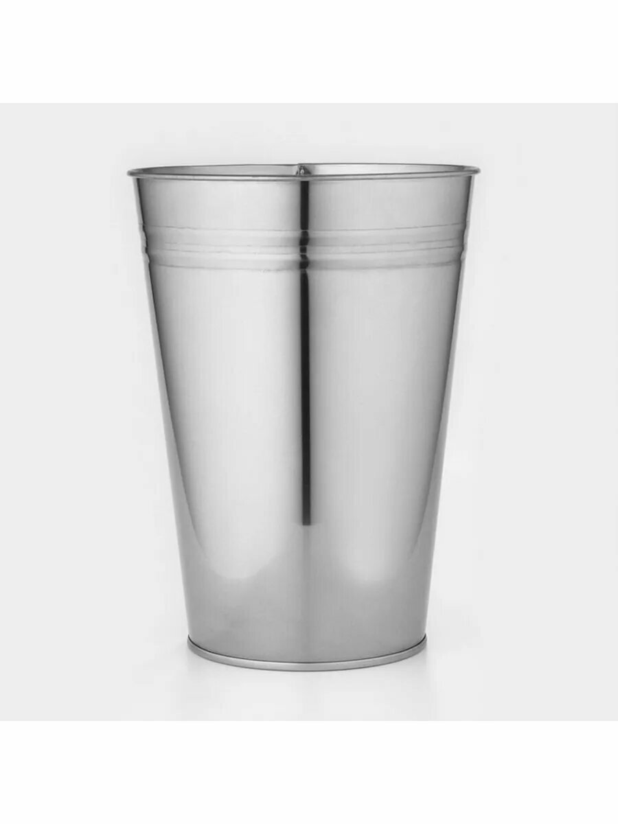 Элегантный металлический вазон без ручек 7 л