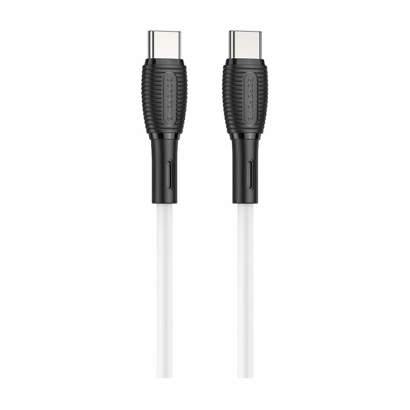 Кабель для зарядки Borofone BX86 Type-C - Type-C, 1 м, белый, 3 A