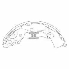 Колодки тормозные барабанные задние HI-Q SA153