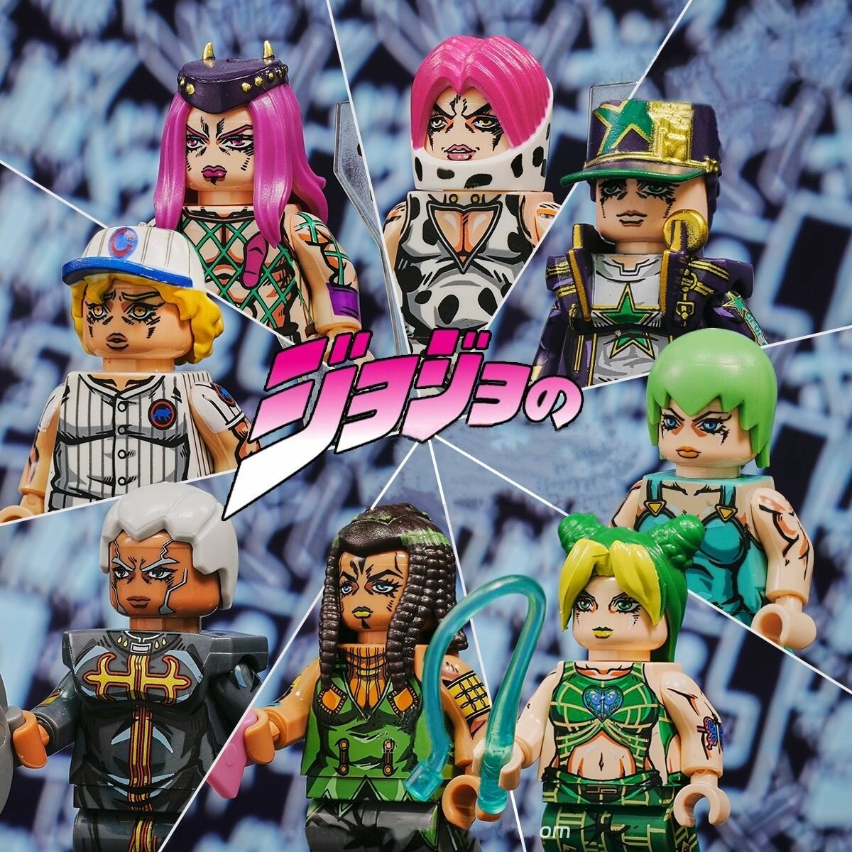 JoJo's Bizarre Adventure/Набор игрушки минифигурок Аниме Невероятные Приключения ДжоДжо 8 шт/Совместимы с минифигурки лего