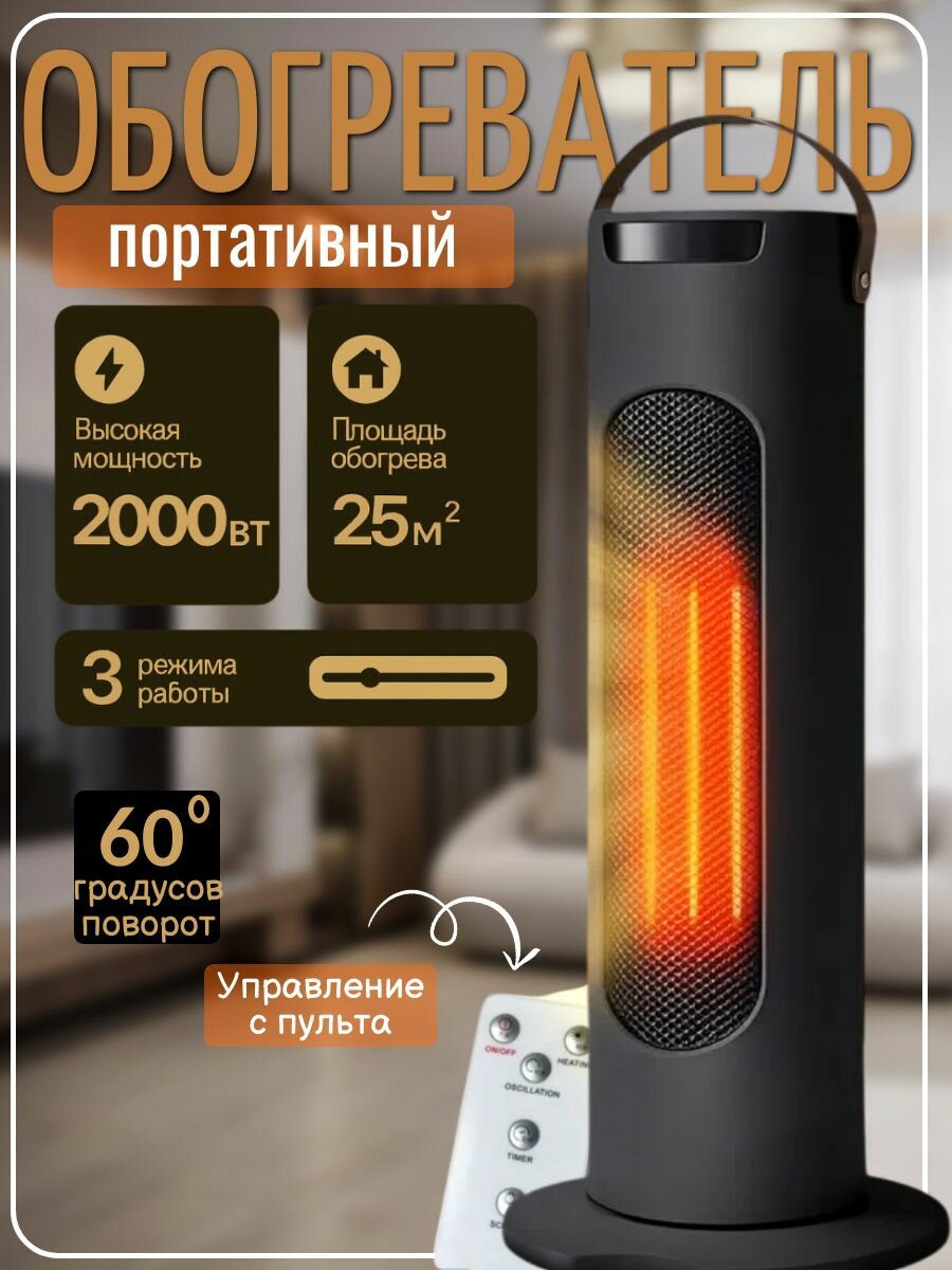 Обогреватель для дома электрический, напольный, тепловентилятор для дома