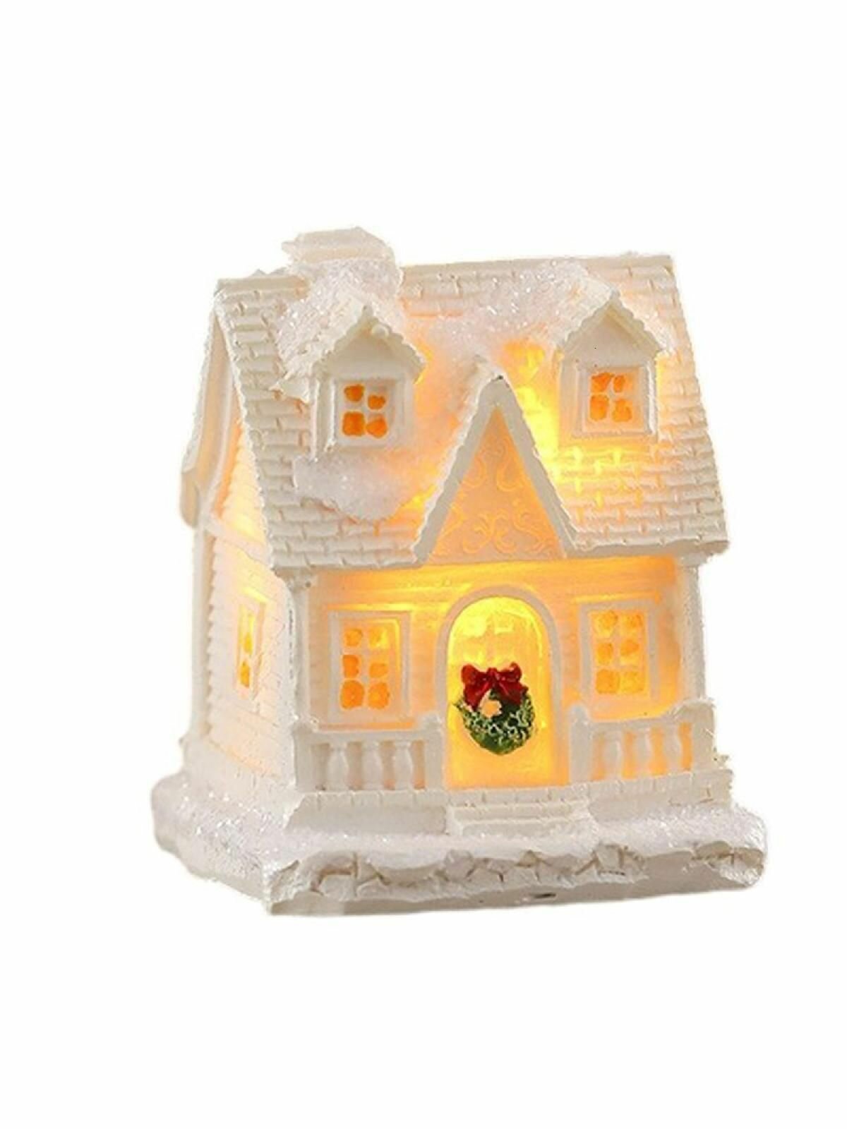 Статуэтка, Рождественский Маленький Домик Из Светящейся Смолы-C