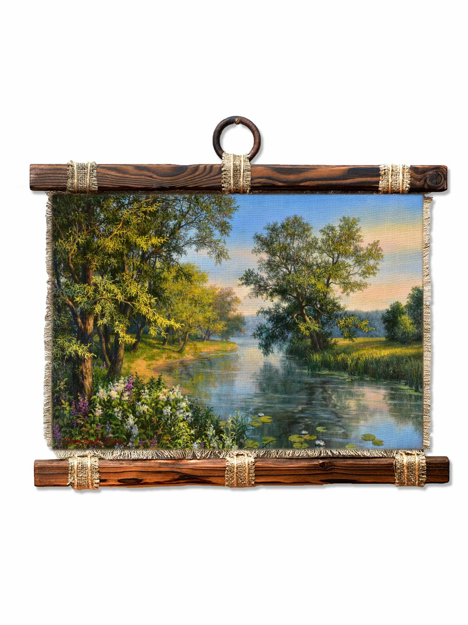 Панно ручной работы Универсальный свиток горизонтальное Скоро весна М. Сатаров