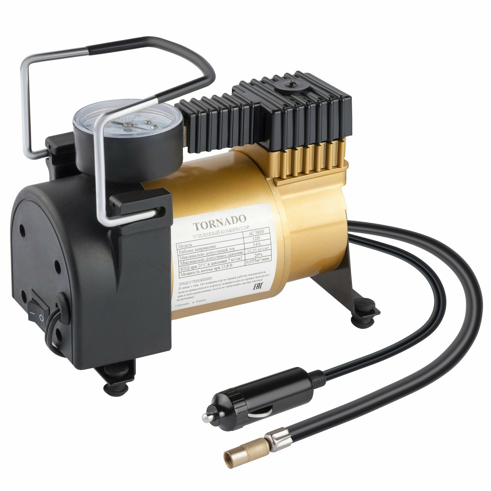 Компрессор автомобильный Autovirazh TORNADO Standard 12В 35л/мин