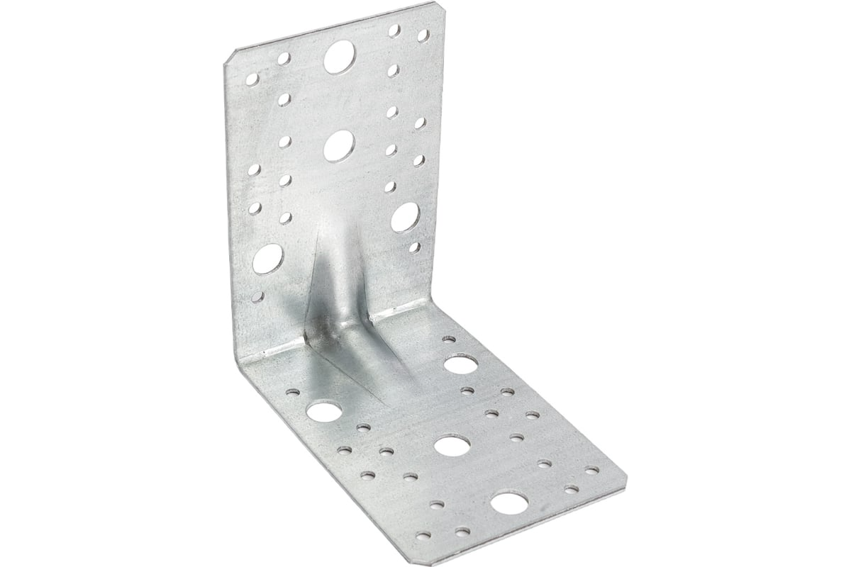 Уголок крепежный усиленный УКУ-2.0, 90х130х130 х 2мм, ЗУБР {310116-90-130} (1 шт)