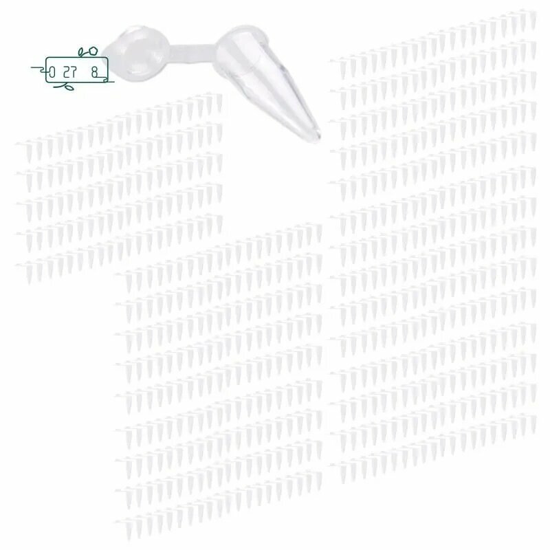 (T W O E) 1000 шт. 0,2 мл центрифужные пробирки с круглым дном и прикрепленными крышками, прозрачные белые
