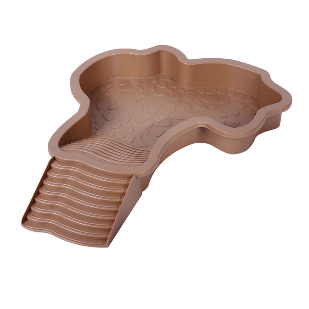 Съемная чаша для воды с рептилиями для черепах со ступенчатой конструкцией Долговечна, легко монтируется для использования в помещении или на улице