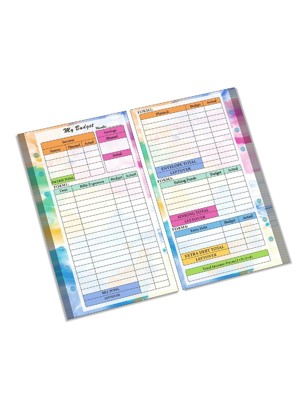 Сменная бумага для переплета, вкладыши для бюджетного планировщика