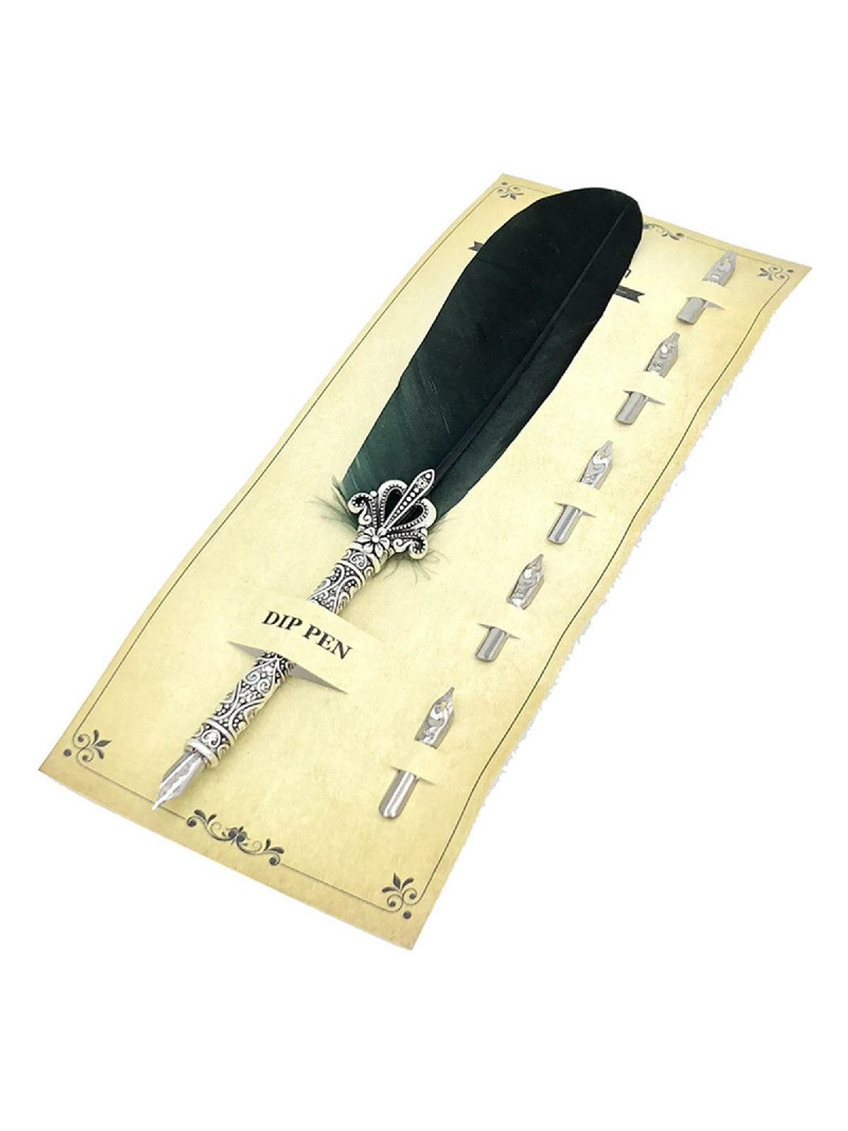 Ретро Набор перьевых ручек с 5 наконечниками для каллиграфии Dip Pen для начинающих