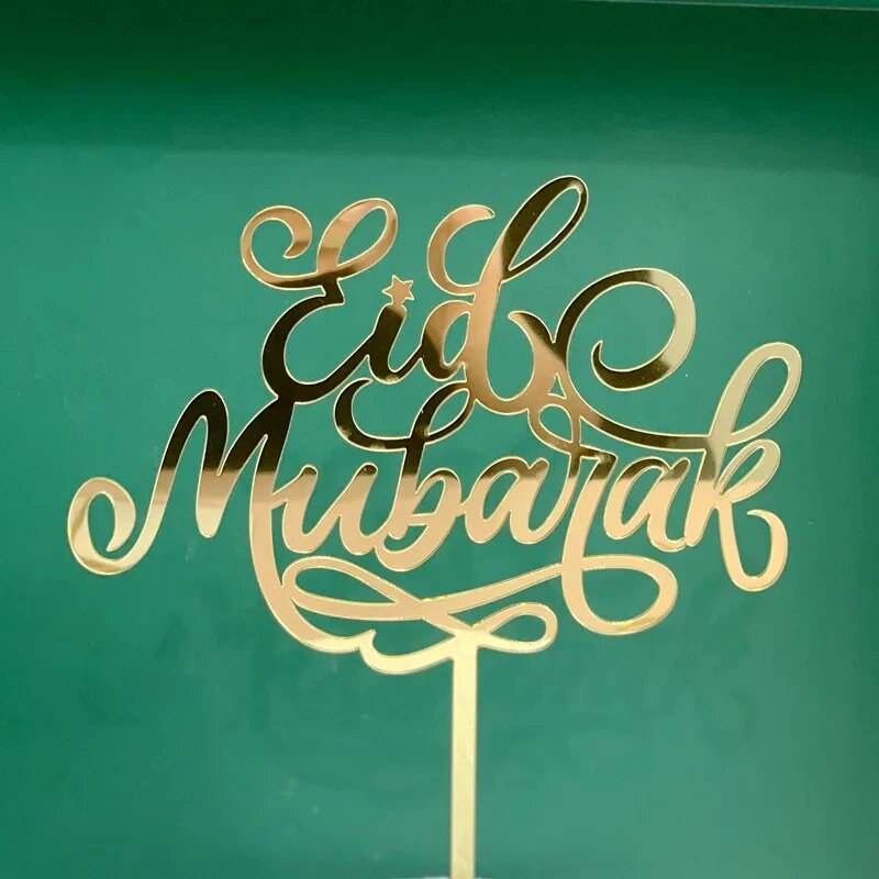 Eid Mubarak золотой акриловый топпер для торта