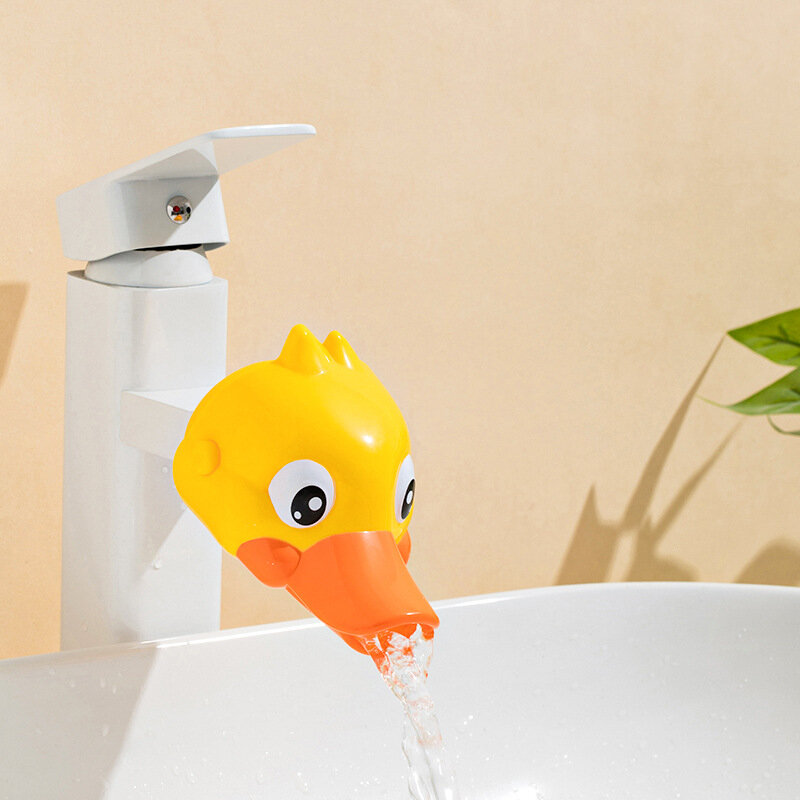 Детский удлинитель для крана, милый мультяшный силиконовый удлинитель для мытья рук, антибрызговый инструмент, направляющий воду