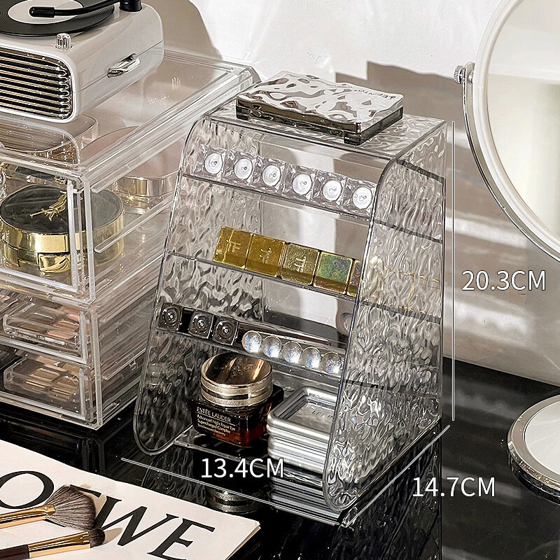 ⭐Коробка для хранения кистей для макияжа, наклонная настольная шкатулка для украшений, коробка для хранения косметики, высококачественный акриловый органайзер⭐