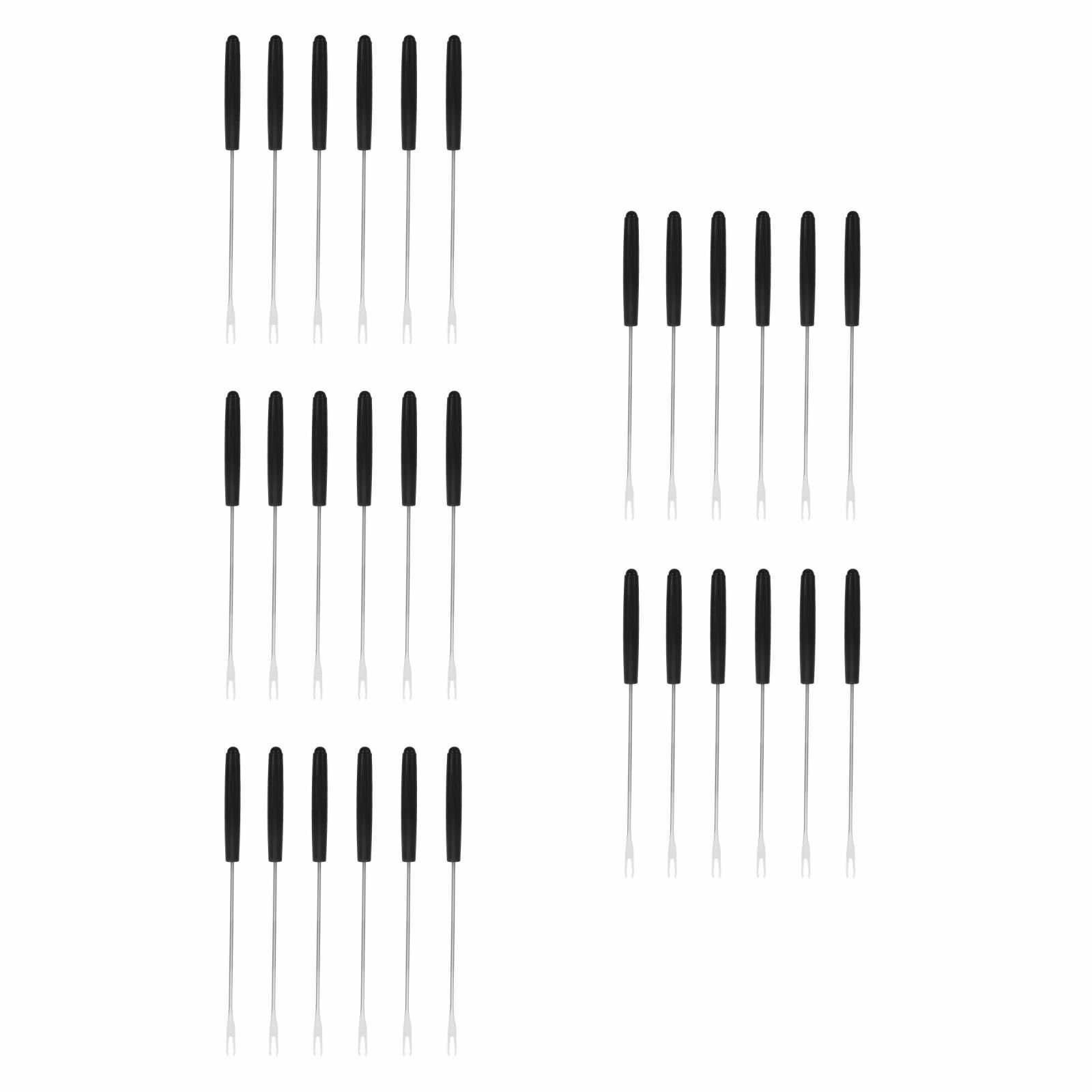 Вилки для фондю из прочной нержавеющей стали с разноцветными пластиковыми ручками, набор 30 штук для сервировки десертов