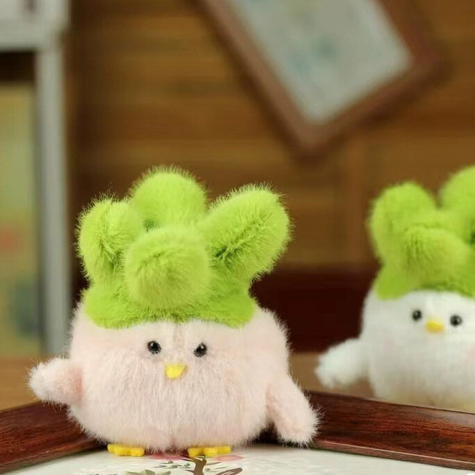 Плюшевая игрушка-кулон "Чесночная птица", белая маленькая курица, необычная кукла, брелок, шарм для сумки, оптовая продажа, милый