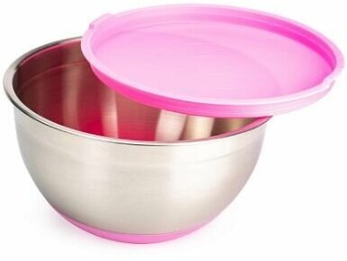 Миска ATTRIBUTE ASS018 с крышкой 1,4 л, розовый