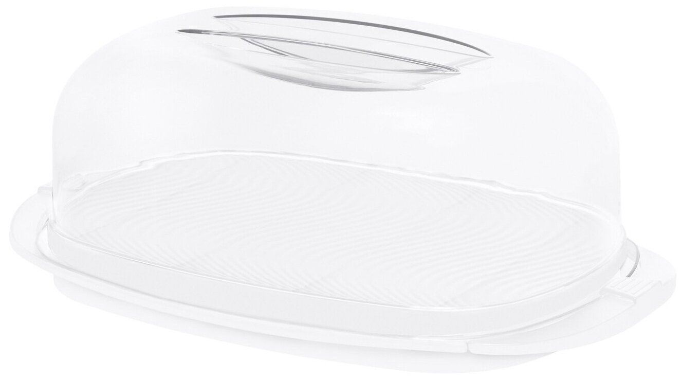 Емкость для сыра Rotho "FRESH", пластик, с крышкой, белая, прозрачная