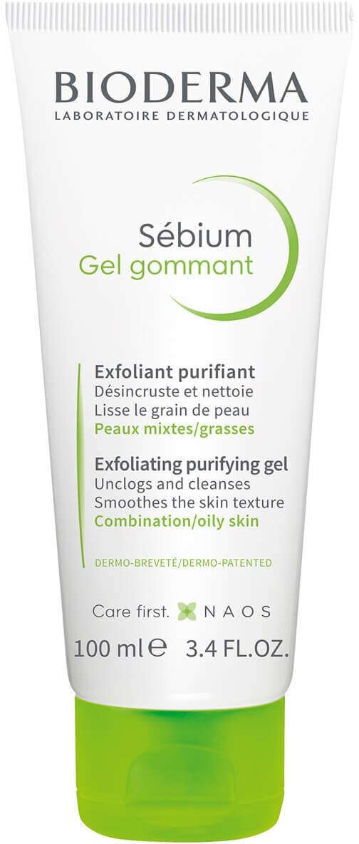 Sébium Гуммирующий гель отшелушивающий с микрогранулами для жирной кожи, 100 мл, Bioderma