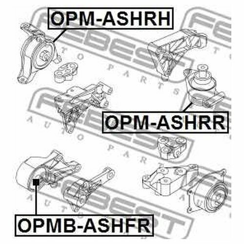 Опора двигателя Febest opmbashfr для Opel Astra, Meriva, Zafira