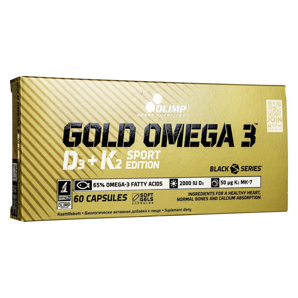 Olimp Gold Omega 3 D3+K2 Sport Edition, 60 капсул