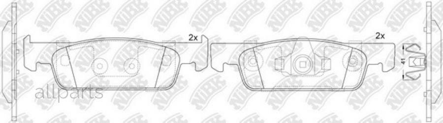 NIBK PN43001 Колодки тормозные NIBK PN43001