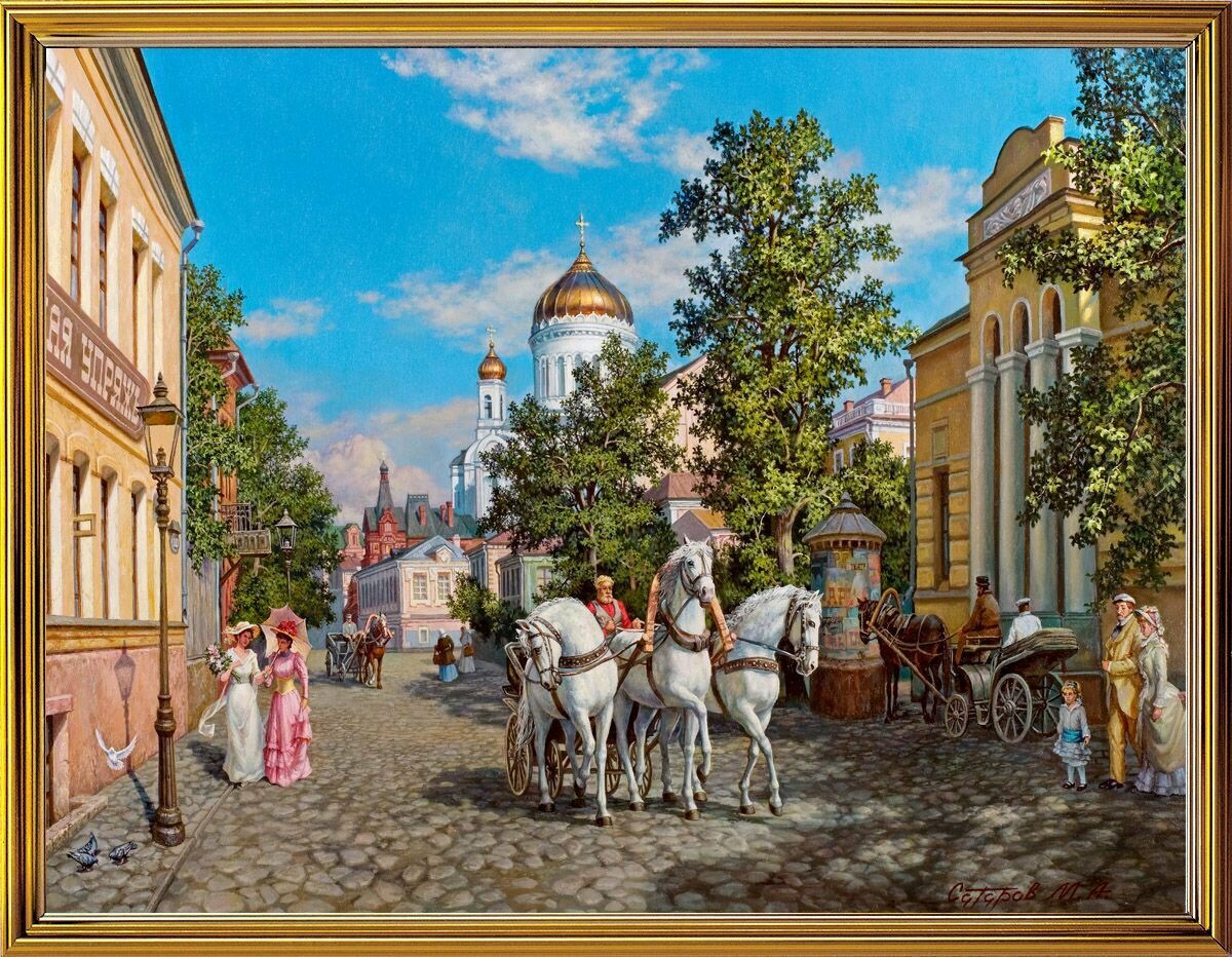 Картина "Тройка" 30х40 см, художник - Сатаров Михаил. Арт. СМ2-30х40