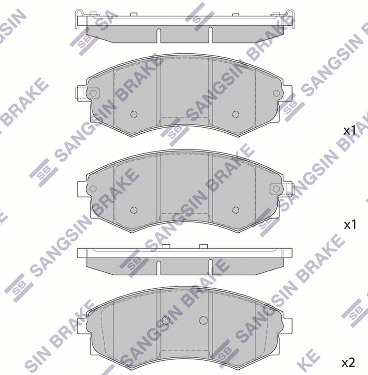 Колодки тормозные HYUNDAI ELANTRA/MATRIX/SONATA -06 передн. Sangsin SP1111 Hi-Q