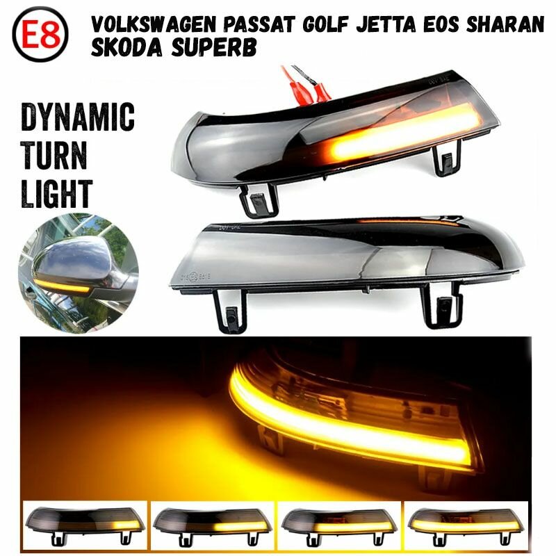 Поворотники для Volkswagen Passat Golf Jetta EOS Sharan /Динамические бегущие повторители для VW Passat Golf Jetta EOS Sharan светодиодные поворотники