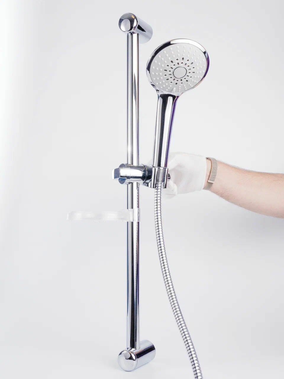 Штанга для душа в комплекте с лейкой и шлангом