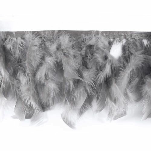 Бахрома для отделки из перьев курицы (1м.83см.) ширина-15см. 038