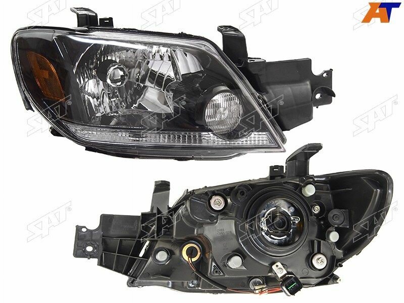 . SAT Фара для MITSUBISHI OUTLANDER, AIRTREK 01-04 правая цельная (Евросвет)