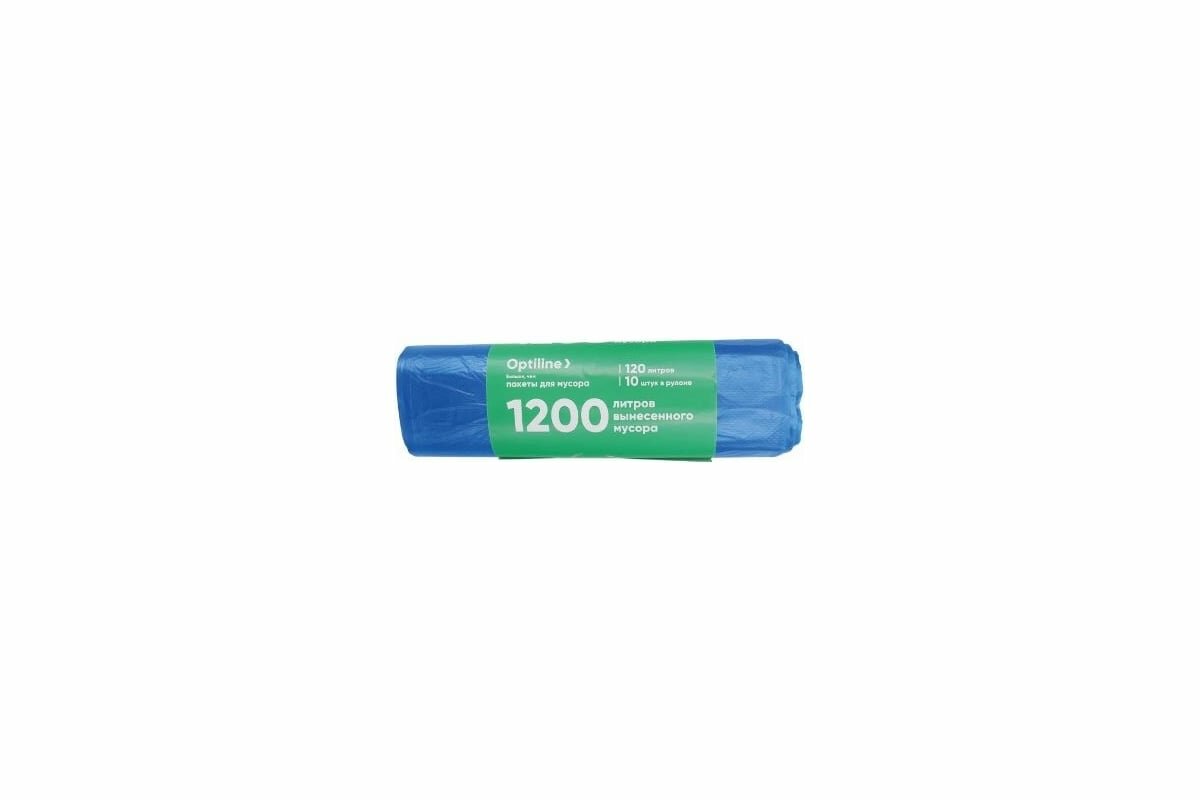 Optiline 23-0100 мешки для мусора ПНД 70x110 см, 120 л, синие, рулон 10 шт