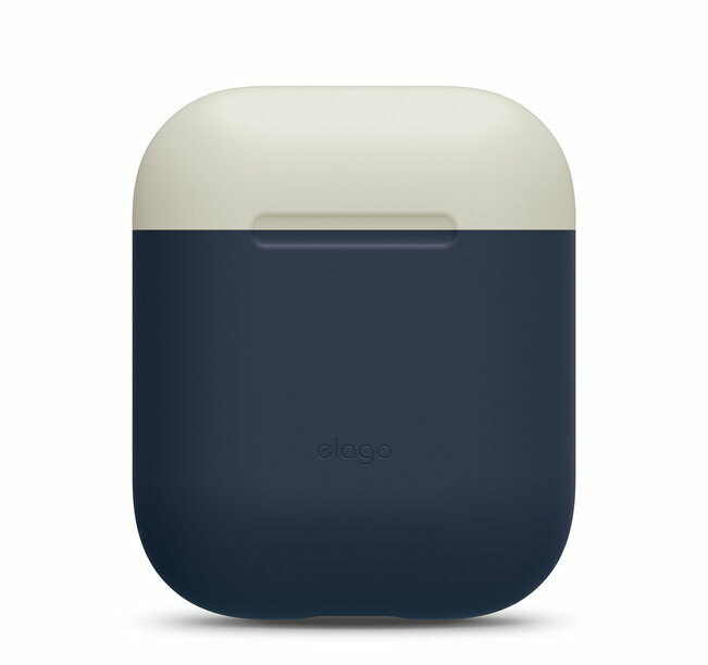 Elago для AirPods чехол Hang DUO case Indigo Blue с крышками White и Yellow