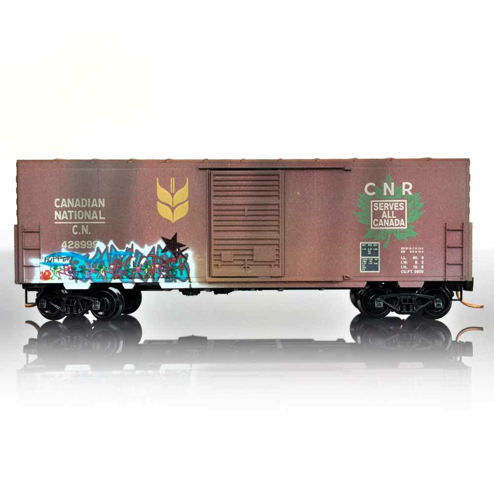 Вагон 1/160 MTL Micro-Trains Line 02444340 40' Standard Box Car Single Door WEATHERED CN #428999