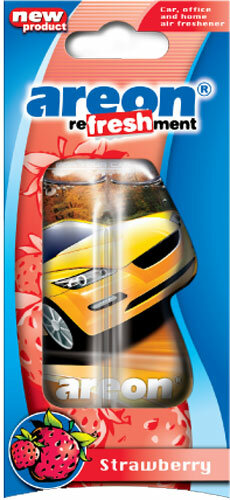 Ароматизатор на зеркало Areon Refreshment гелевый Strawberry клубника